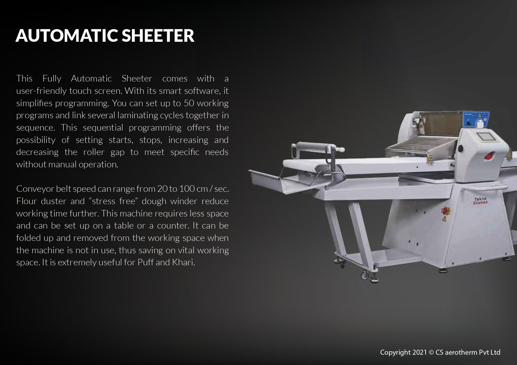Automatic Sheeter Brochure | csaerotherm