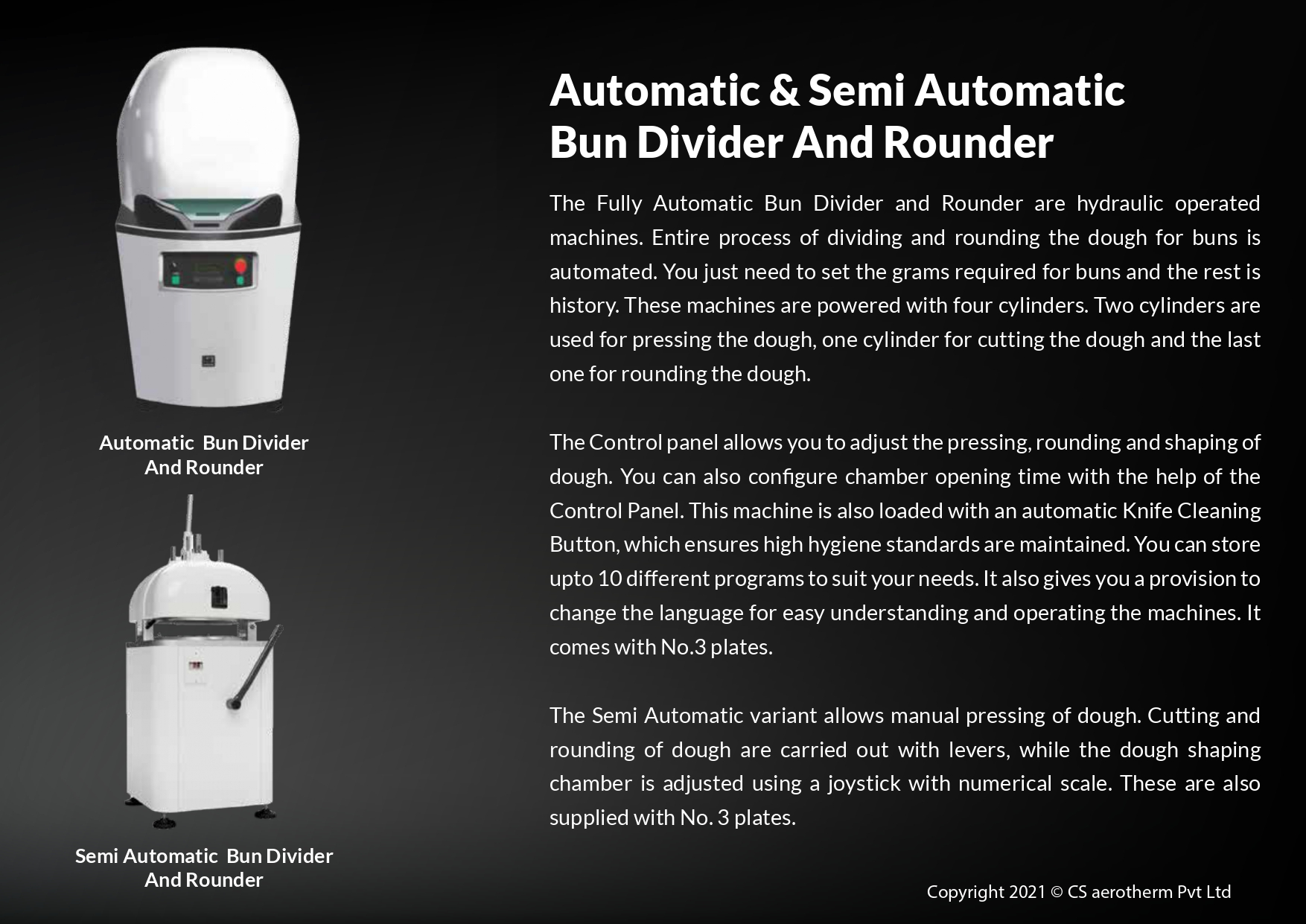 Bun Divider and Rounder Brochure | csaerotherm