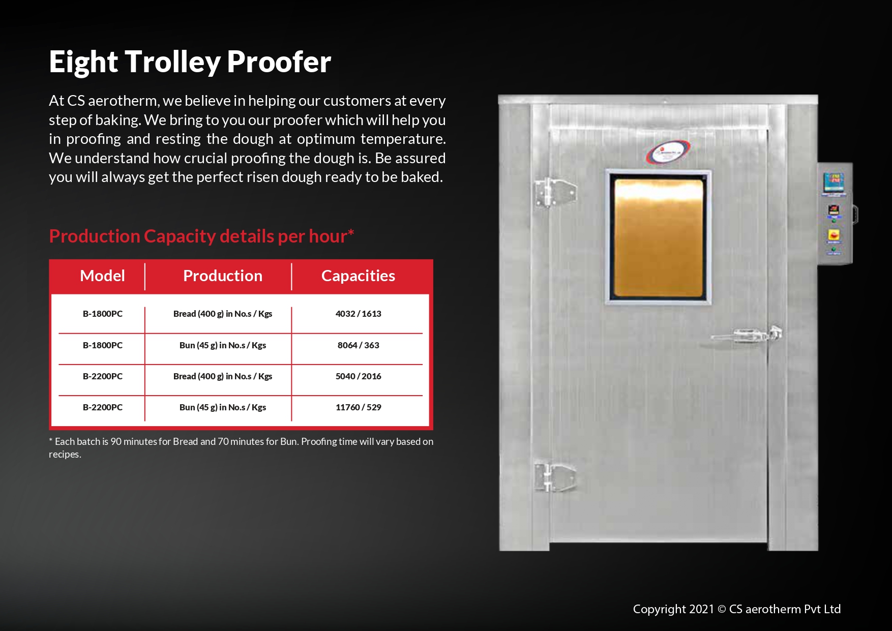 Eight Trolley Proofer Brochure | csaerotherm